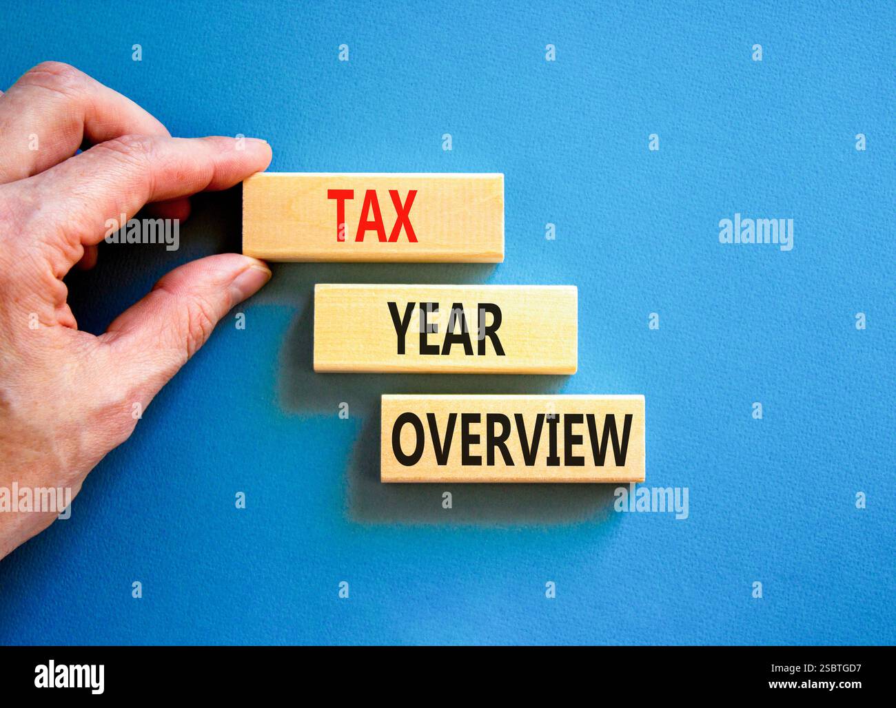 Tax year overview symbol. Concept words Tax year overview on beautiful ...