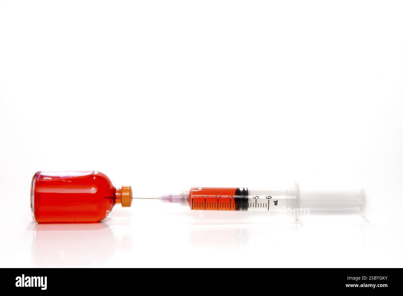 A prescription medicine vial and a syringe Stock Photo - Alamy