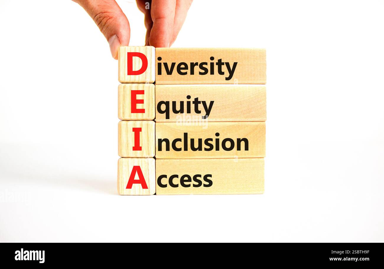 Diversity equity inclusion access symbol. Concept words DEIA diversity equity inclusion access ...