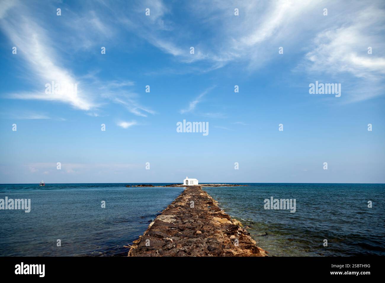 Agios Nikolaos Chapel in Georgioupoli, Crete—an iconic seaside ...