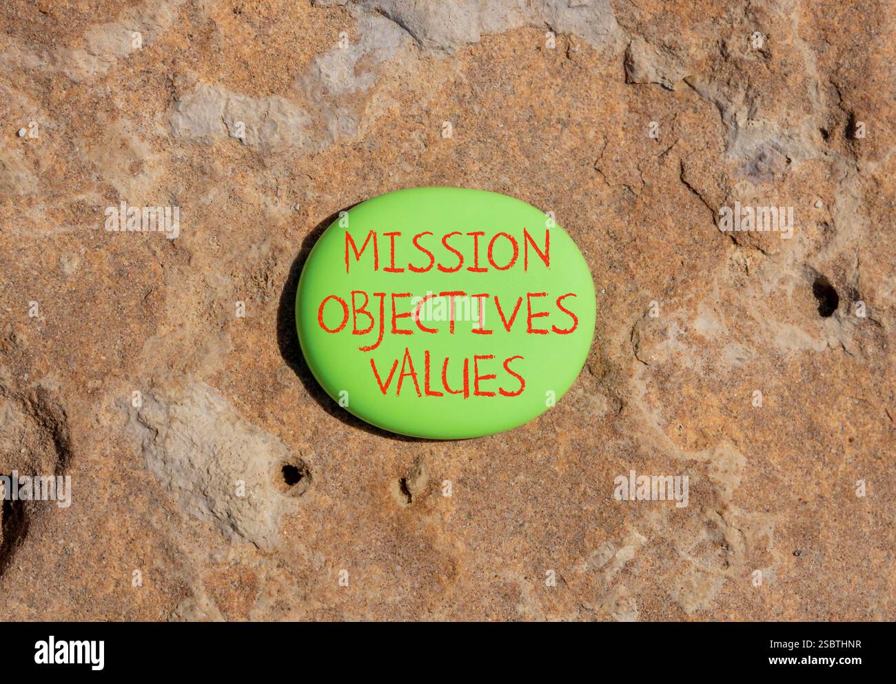 Mission objectives values symbol. Concept words Mission Objectives ...