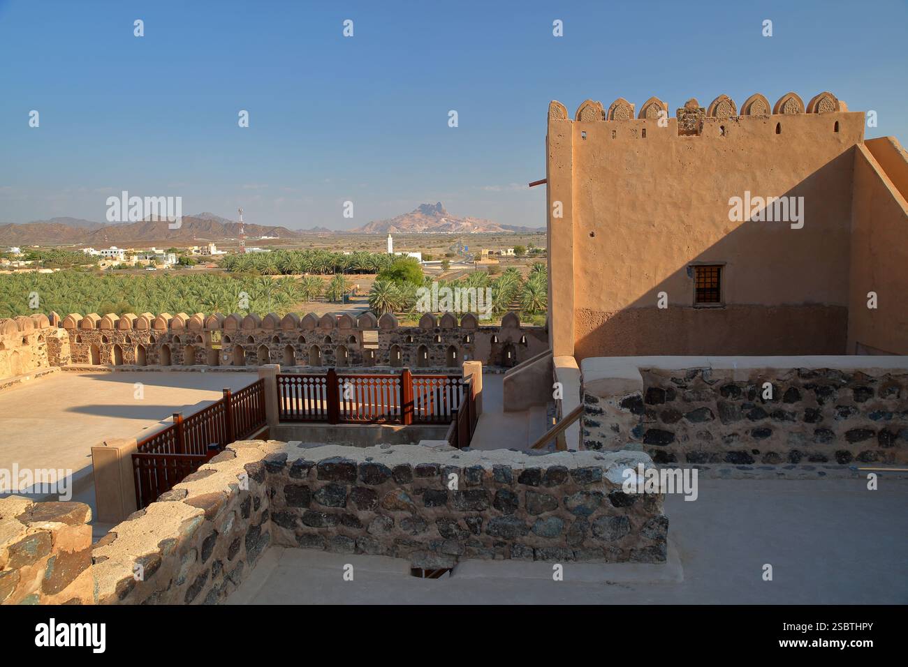 The impressive Jabreen fort in Bahla, Al Dakhiliyah, Oman, with the ...