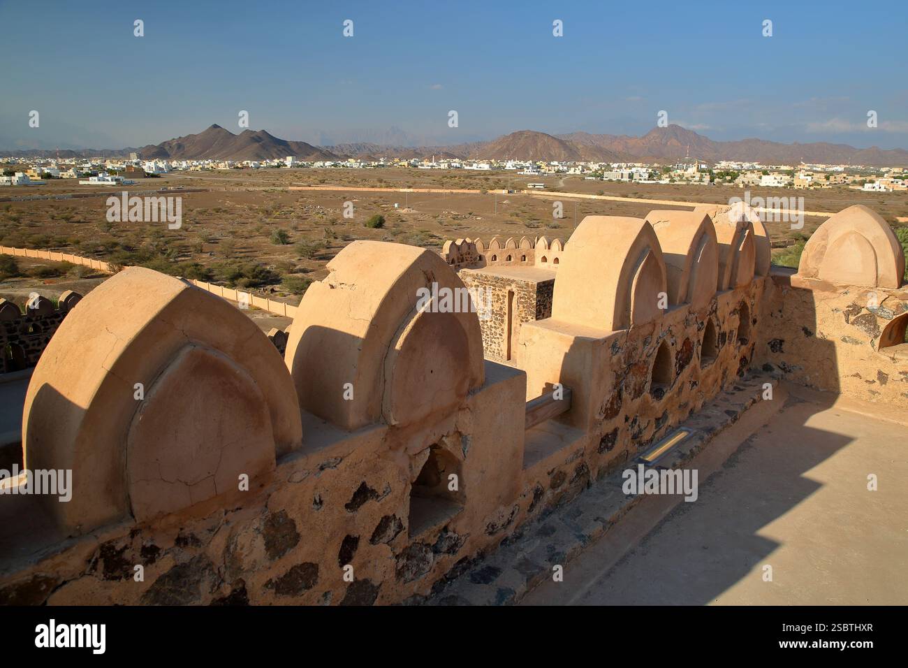 The impressive Jabreen fort in Bahla, Al Dakhiliyah, Oman, with the ...