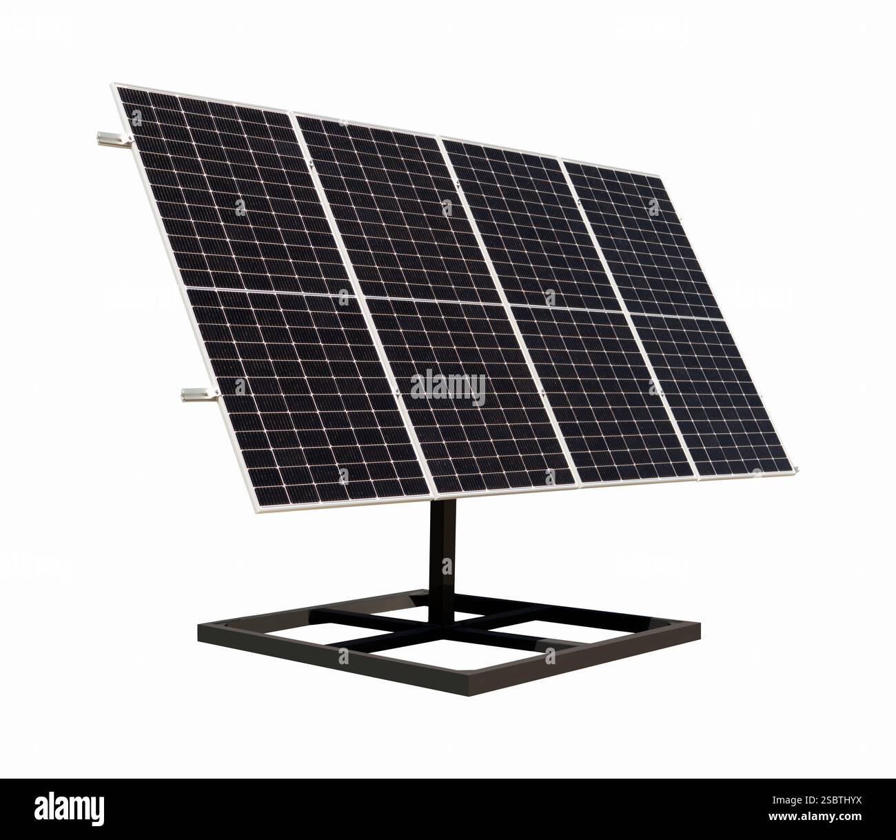 Cutout diagonal view solar panel with black surface Stock Photo - Alamy