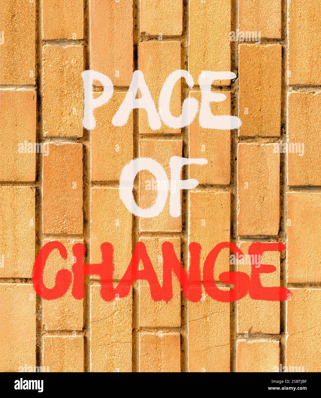 Pace of change symbol. Concept words Pace of change on beautiful brown ...