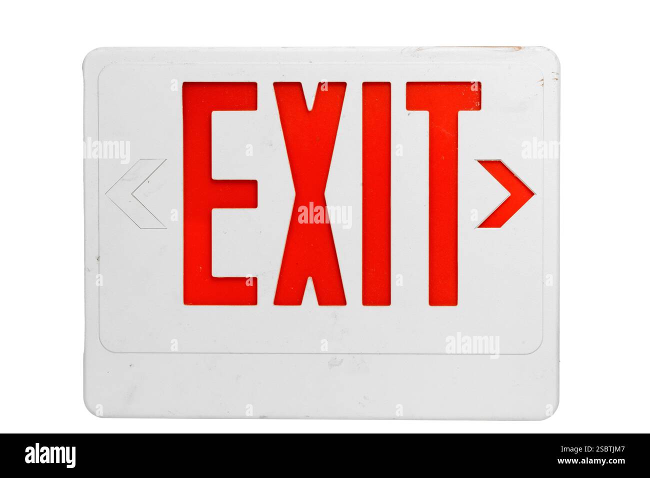Emergency exit sign arrows Cut Out Stock Images & Pictures - Alamy