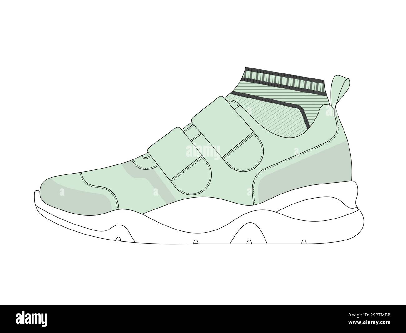 Velcro shoes drawing hi-res stock photography and images - Alamy