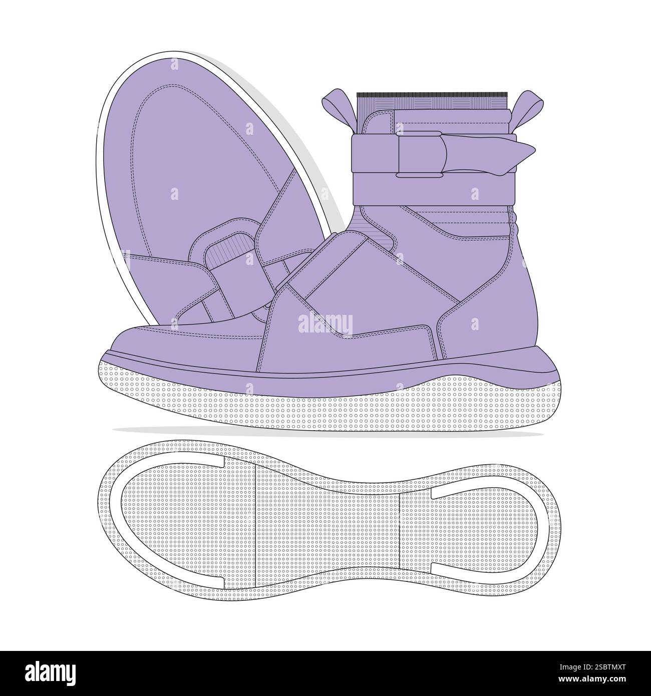 Women boots template hi-res stock photography and images - Alamy