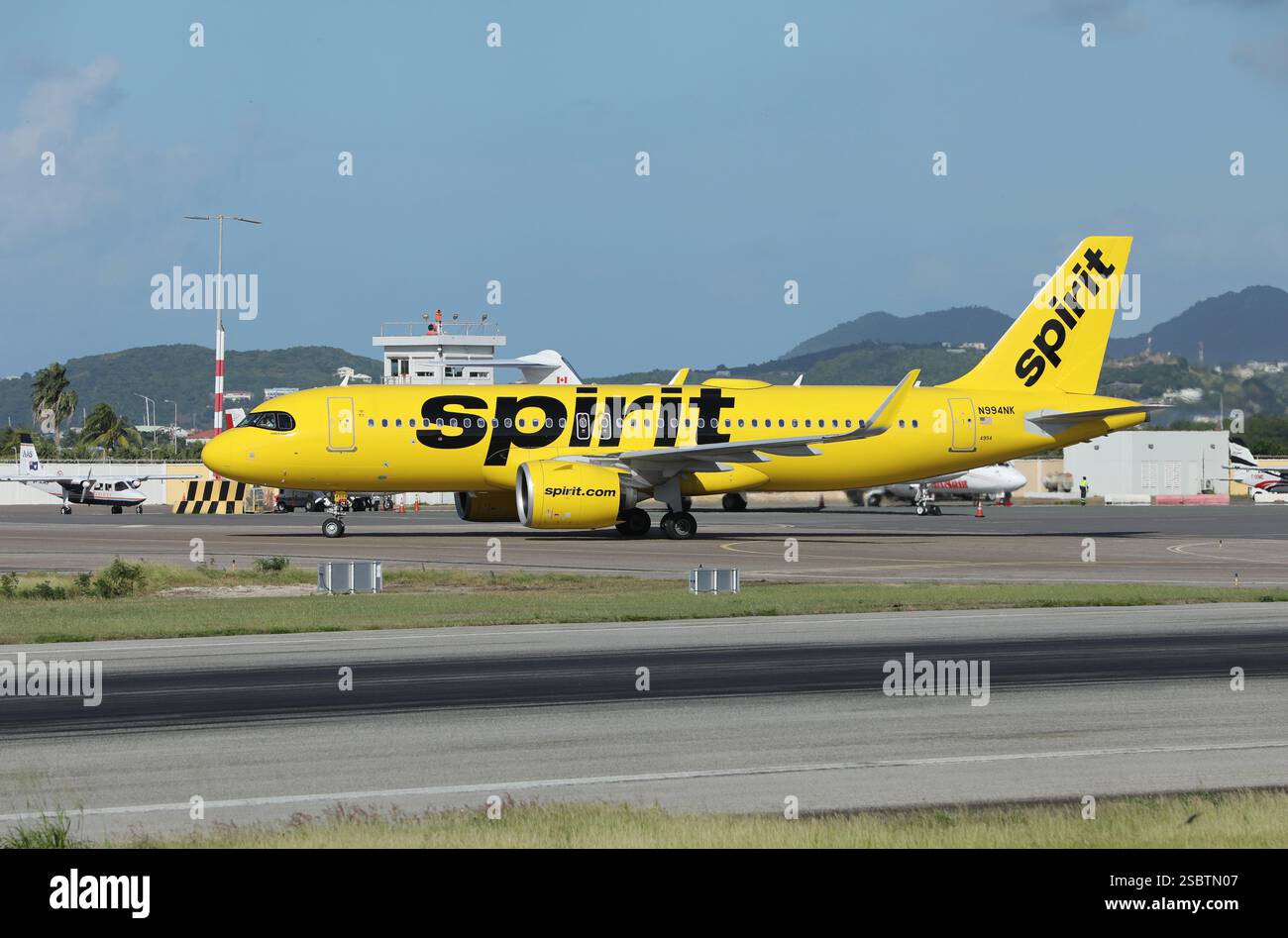 U.S. Lo-Cost carrier, Spirit Airlines Airbus A.320 Neo at Princess ...