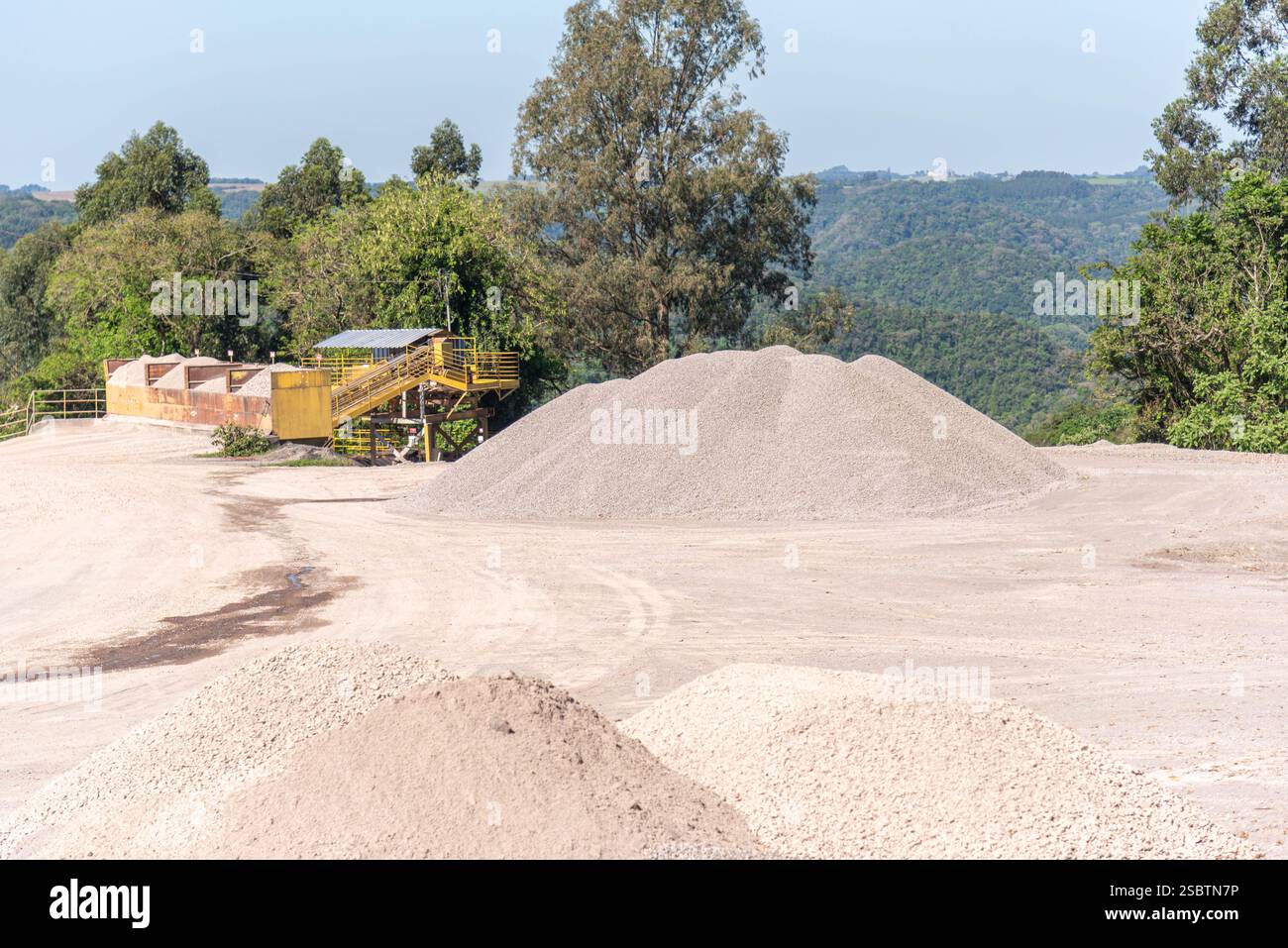 Crushed stone production industry in the city of Itaara, RS, Brazil ...