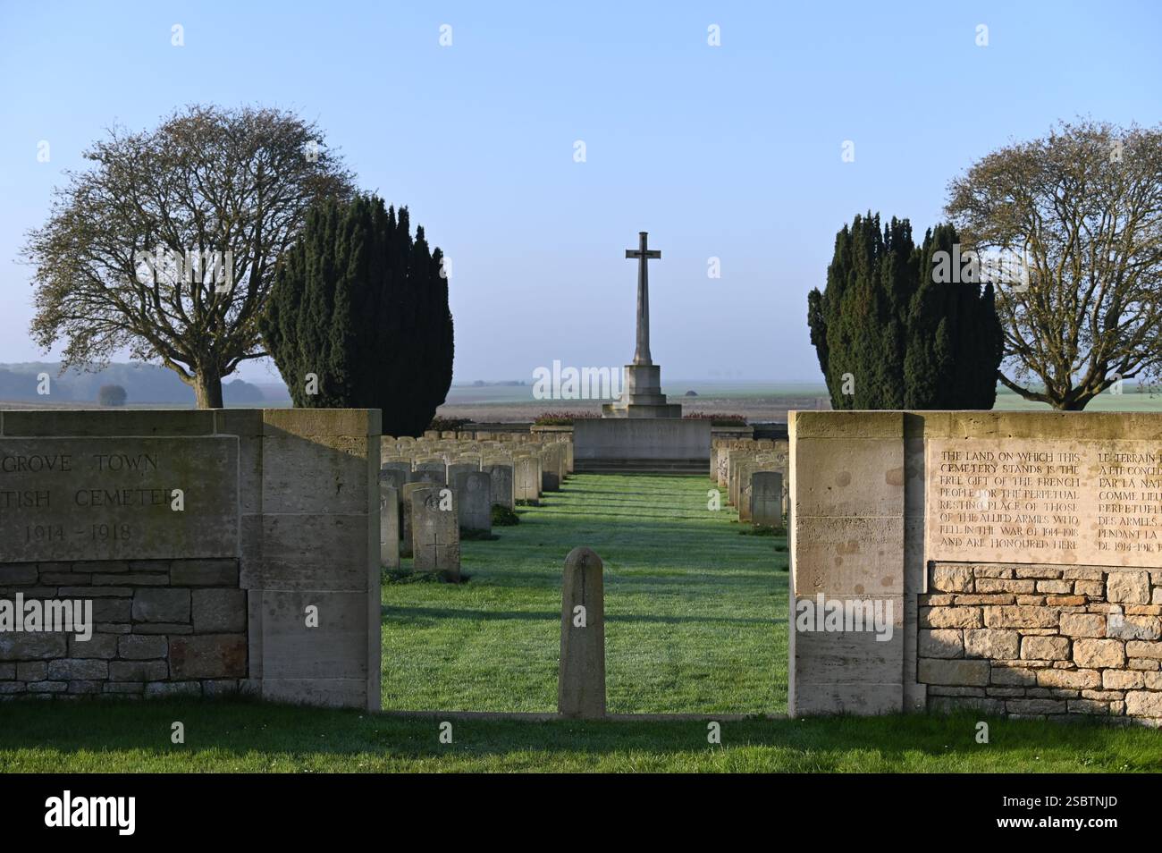 Grove Town Cemetery in Northern France Stock Photo - Alamy