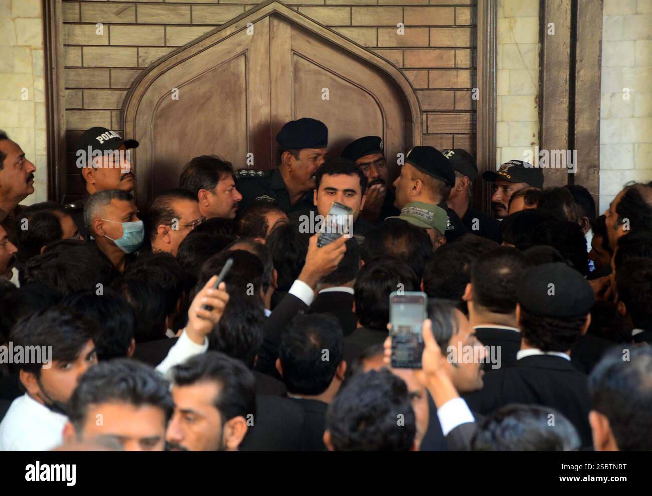 Lawyers are holding protest demonstration against high handedness of ...