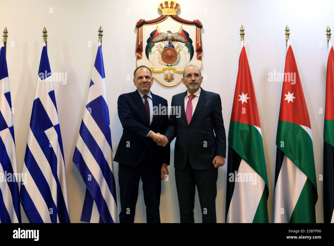 Amman, Jordan. 4th Feb, 2025. Jordanian Foreign Minister Ayman Safadi ...