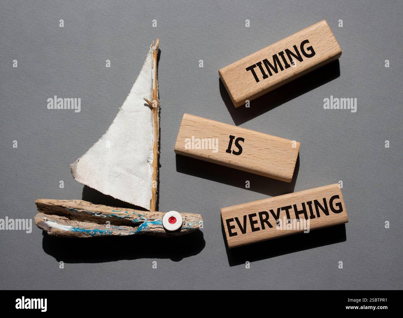 Timing is Everything symbol. Wooden blocks with words Timing is ...