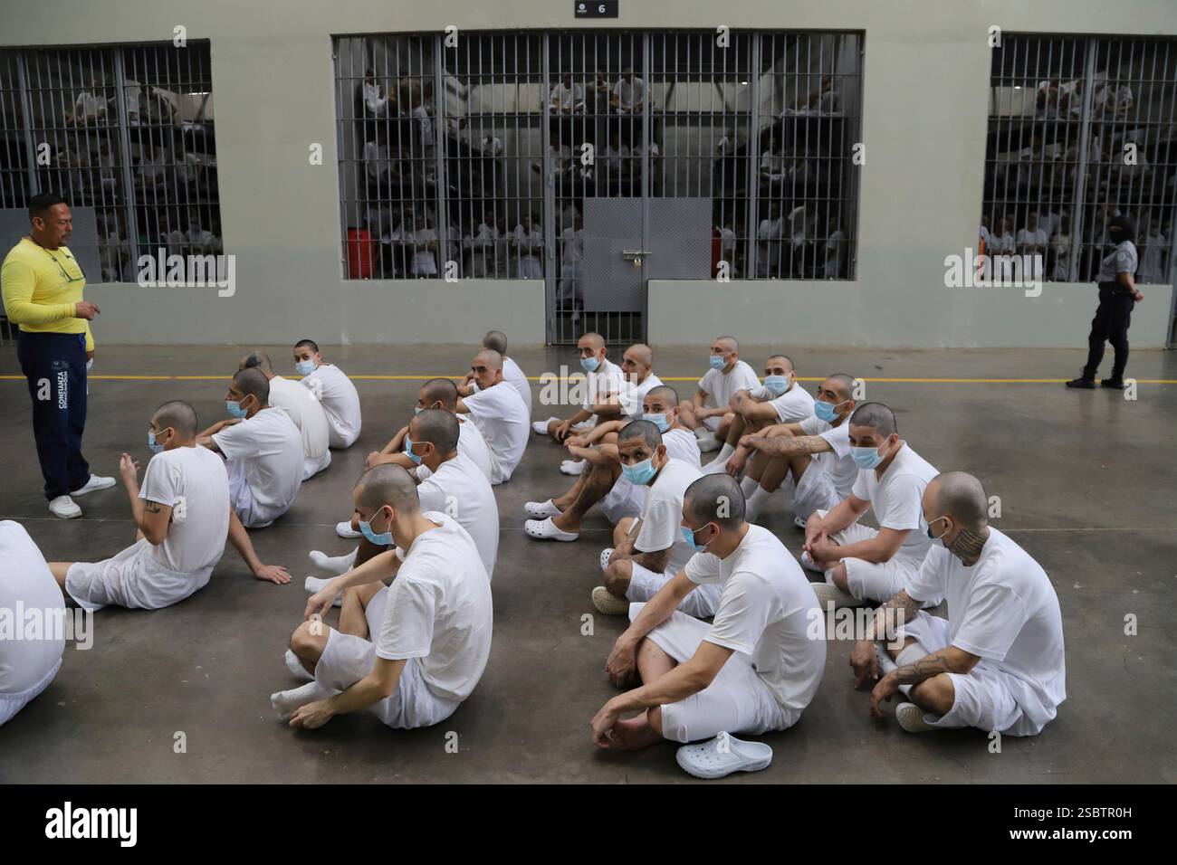 FILE - Inmates attend class on social behavior during a press tour of ...
