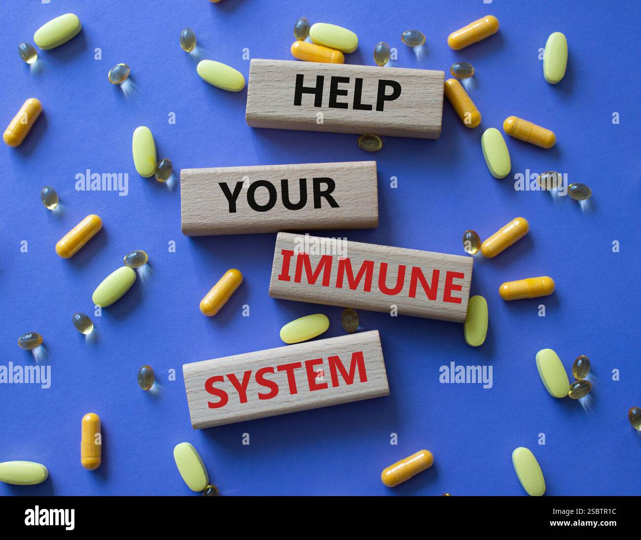 Immune System symbol. Concept word Help Your Immune System on wooden ...