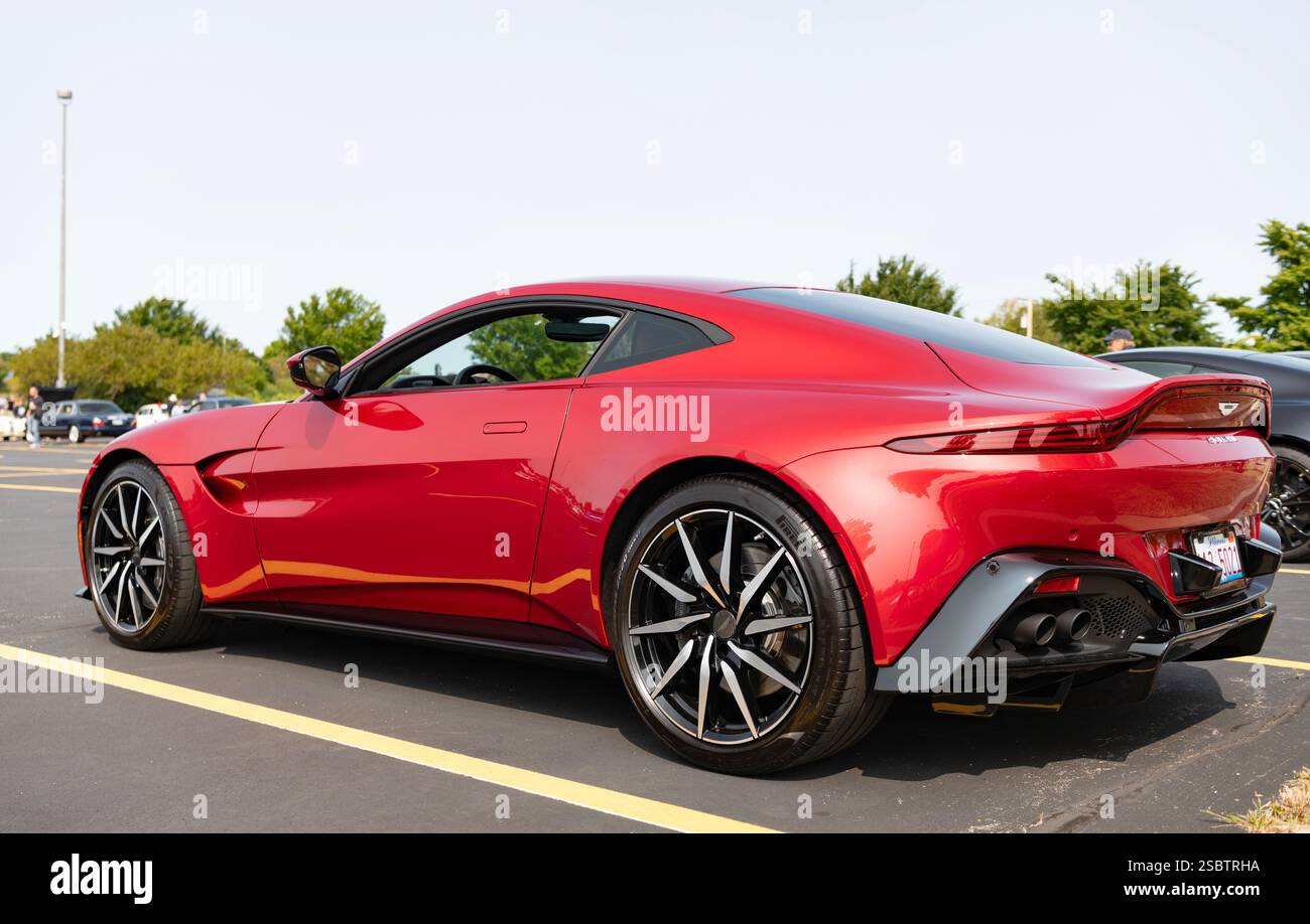 Chicago, Illinois, USA - September 08, 2024: 2020 Aston Martin v8 ...
