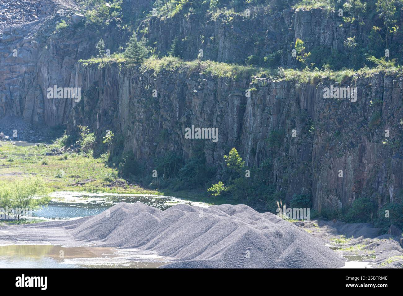Quarry for extracting crushed stone in the city of Itaara, RS, Brazil ...