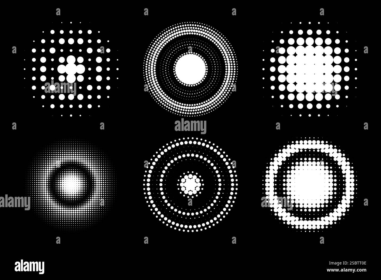 halftone circles. round gradient backgrounds. Vector illustration Stock ...