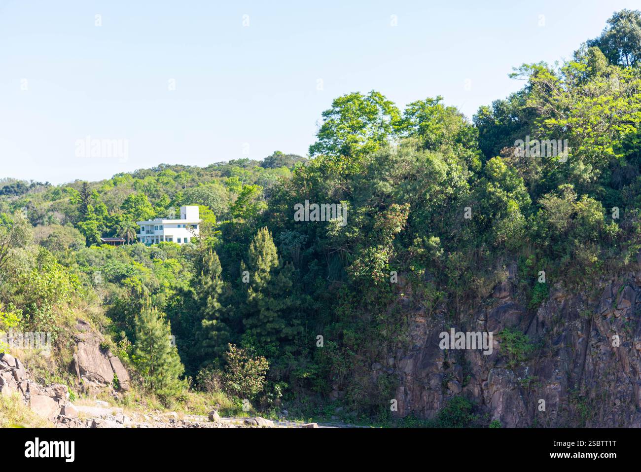 Quarry for extracting crushed stone in the city of Itaara, RS, Brazil ...