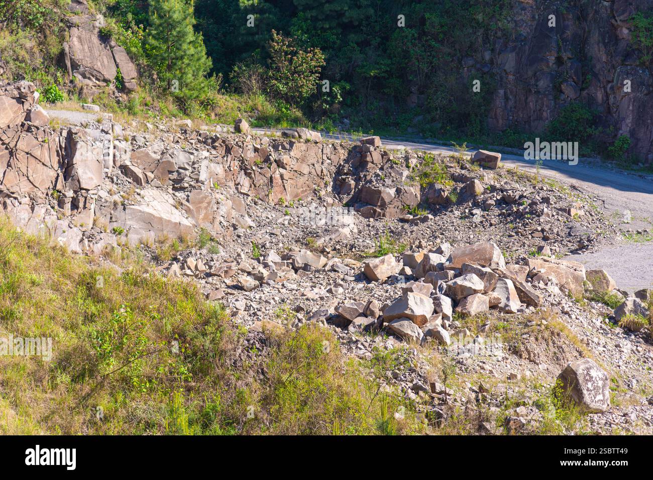 Quarry for extracting crushed stone in the city of Itaara, RS, Brazil ...