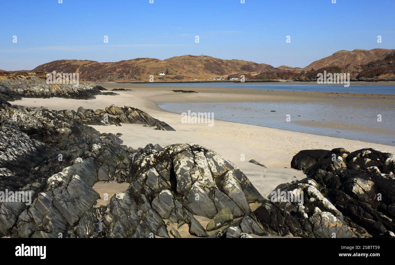 Stunning beach at Morar on the Road to the Isles in the Scottish ...