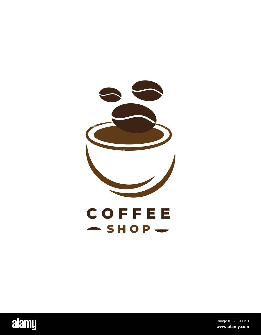 coffee bean logo design, Coffee shop logo, vector illustration Stock ...