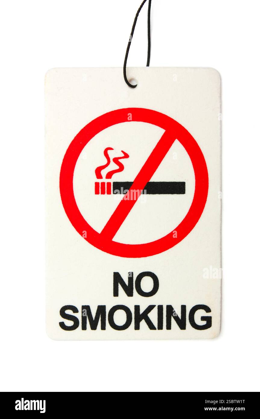 sign of the dangers of smoking isolated on white background Stock Photo ...