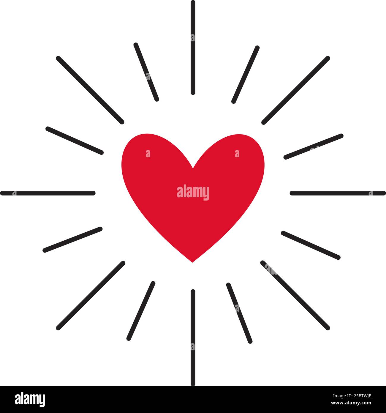 Hand drawn sparkling doodle rays hi-res stock photography and images ...