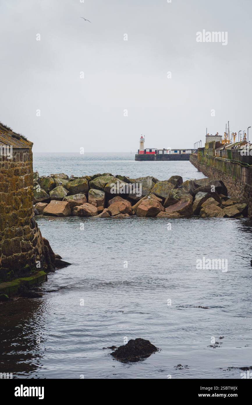 Portrait orientation of Newlyn pier, Cornwall Stock Photo - Alamy