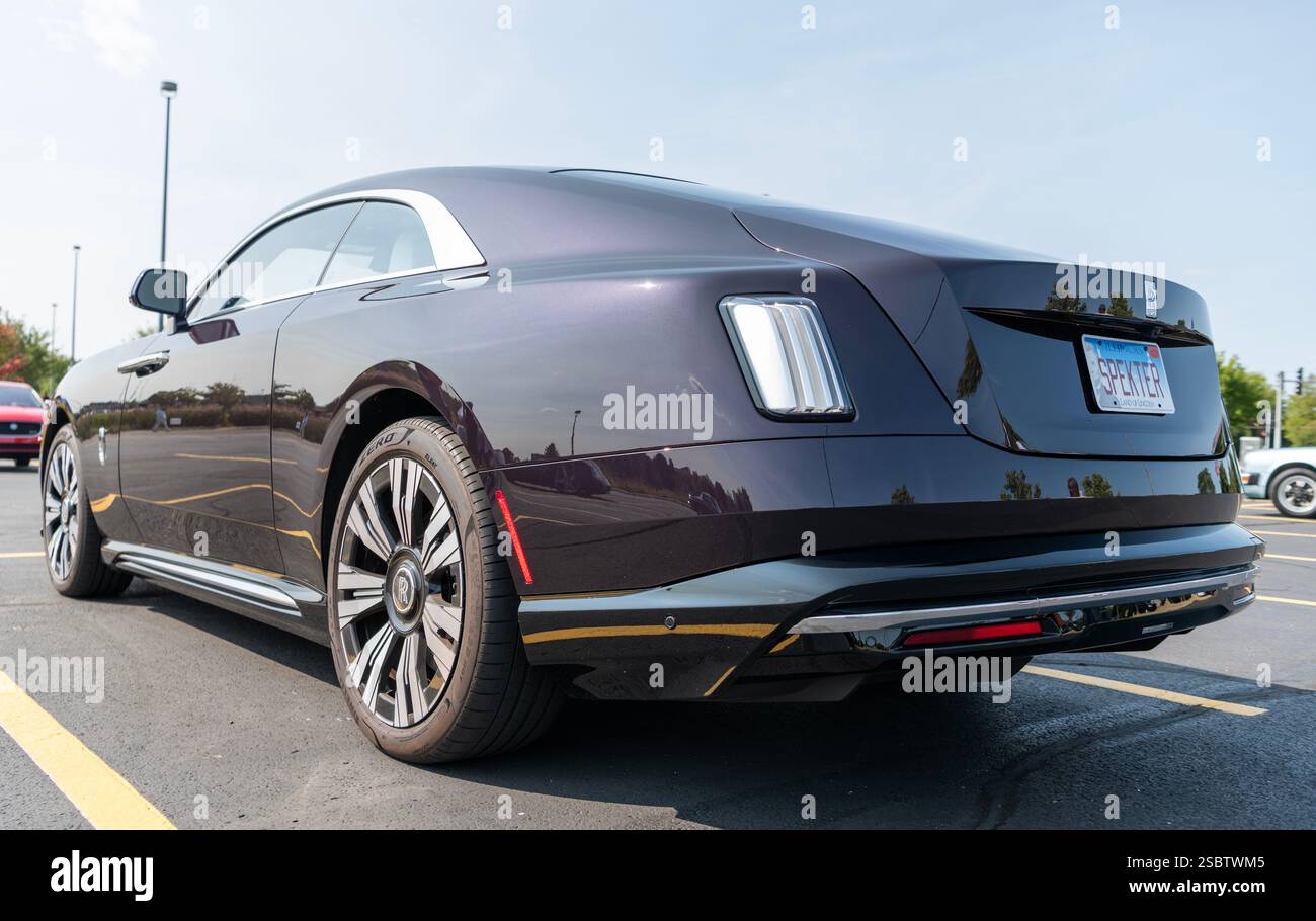 Chicago, Illinois, USA - September 08, 2024: 2024 Rolls Royce Spectre ...