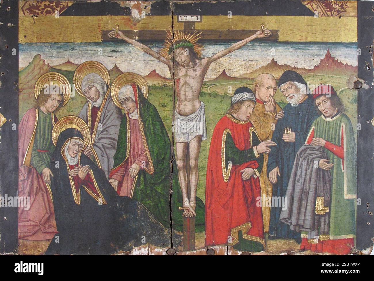 Panel with The Crucifixion from Retable Domingo Ram Spanish 15th ...
