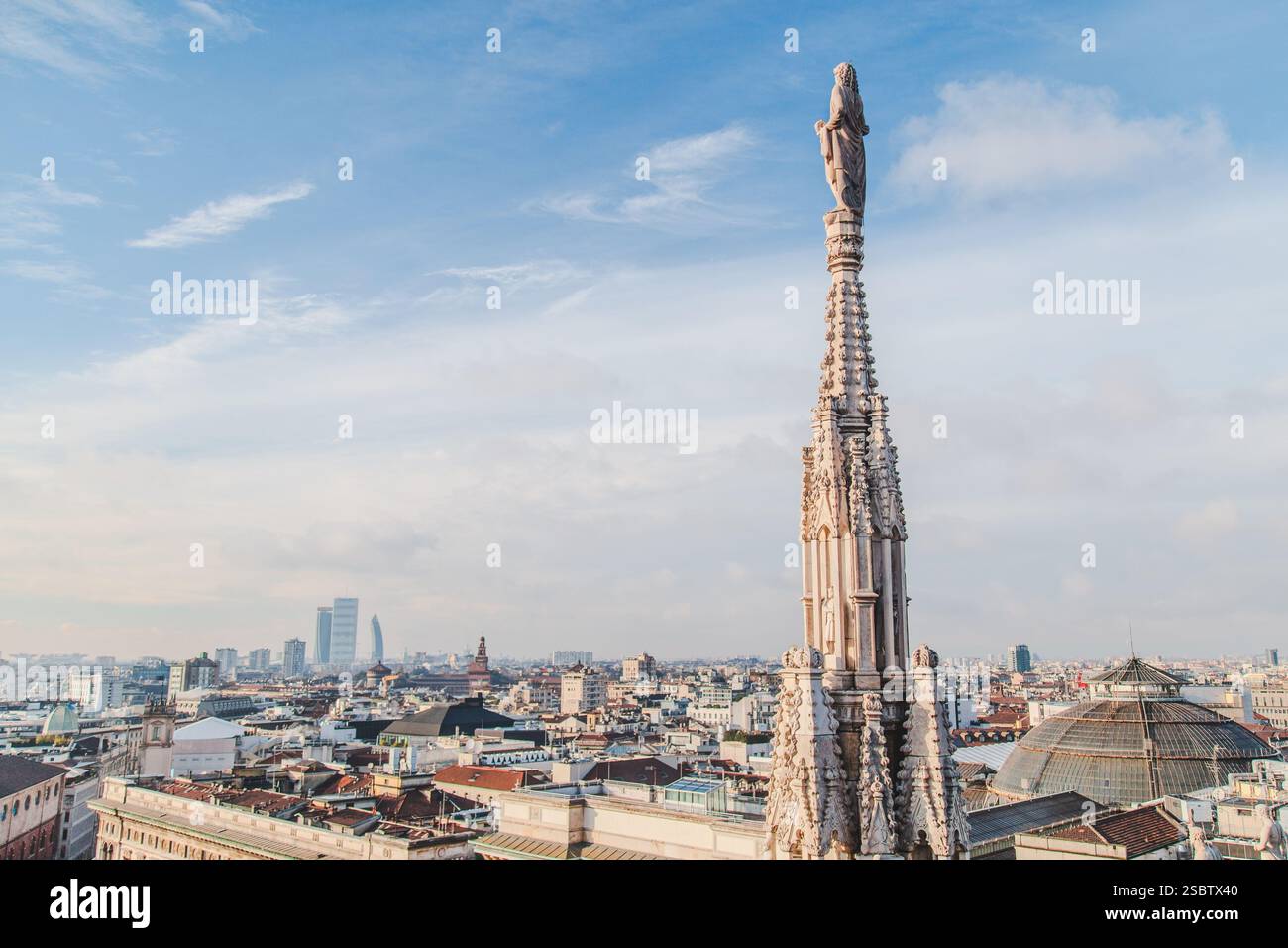Milano; January 28, 2025: Duomo cathedral and roof detail view Stock ...