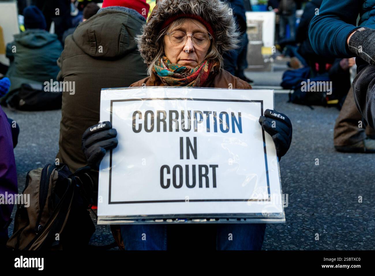 Mass potests outside the Royal Courts of Justice in response to ...