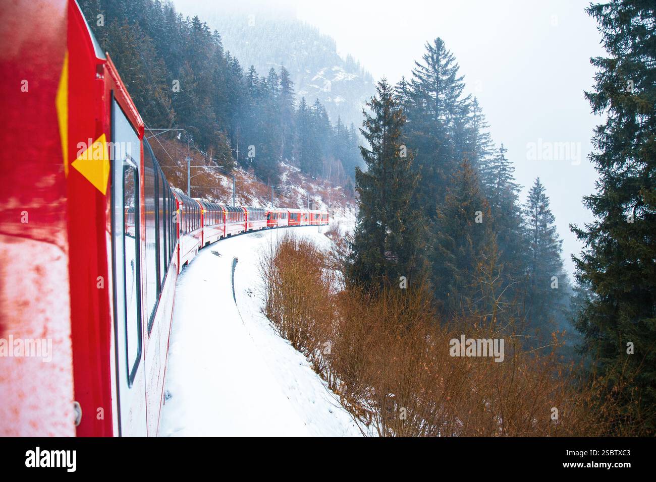 Swiss Alps: January 27, 2025: Epic Bernina Express route across the ...