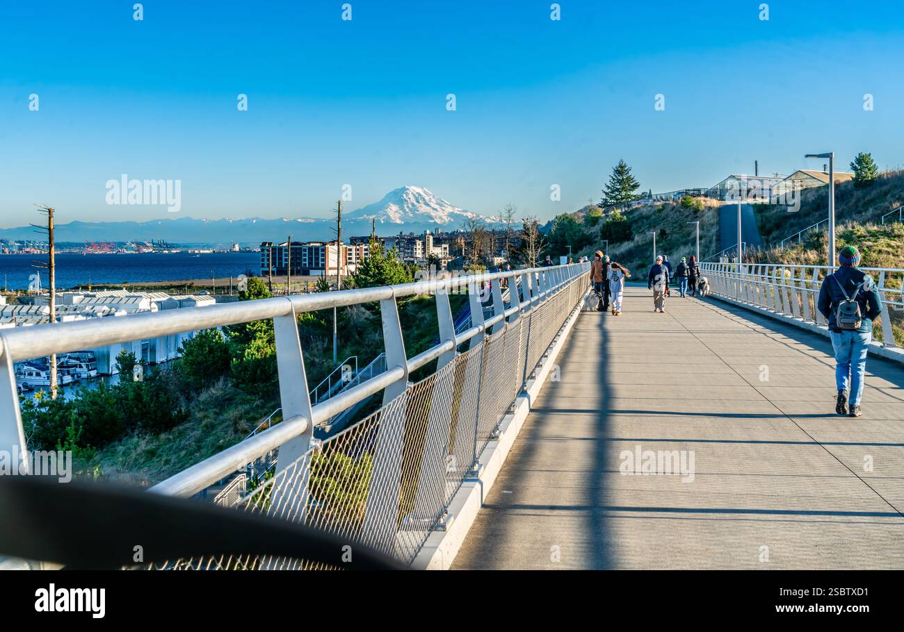A view of the Wilson Way Pedestrian Bridge at Point Defiance Park in ...