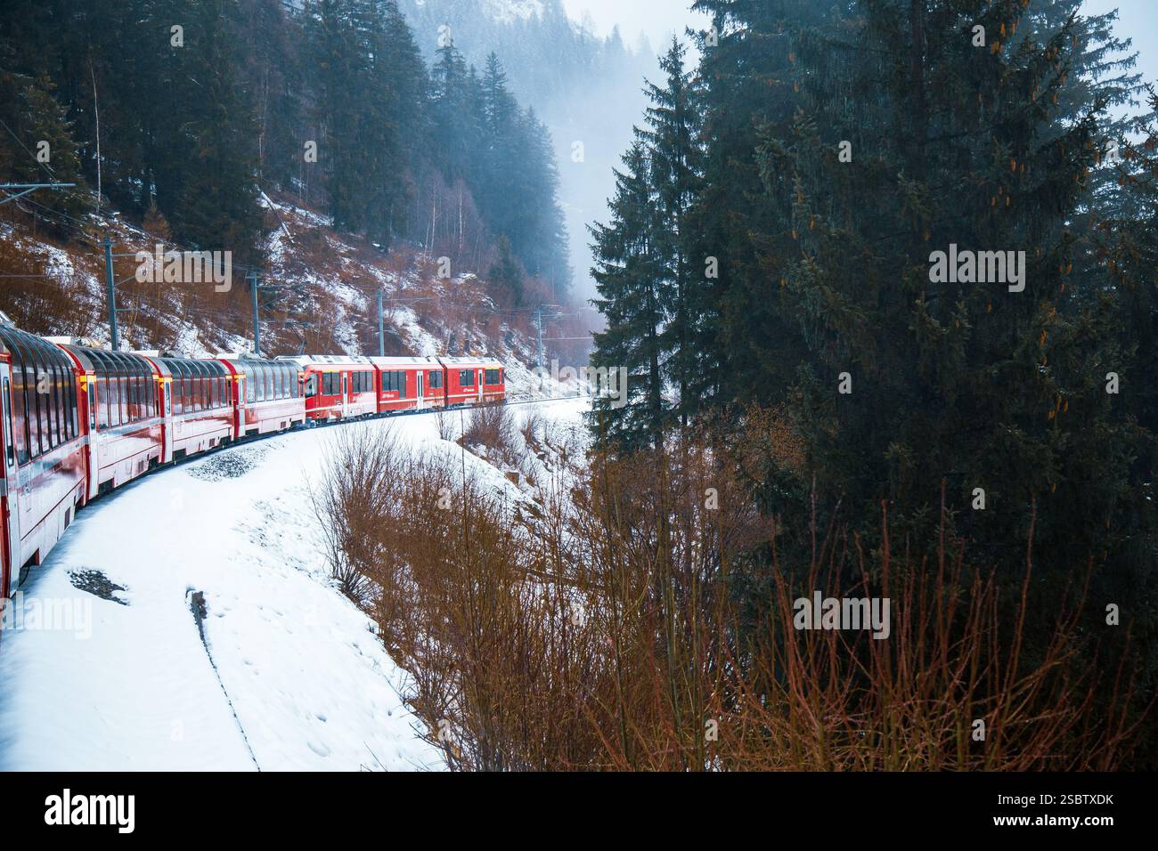 Swiss Alps: January 27, 2025: Epic Bernina Express route across the ...