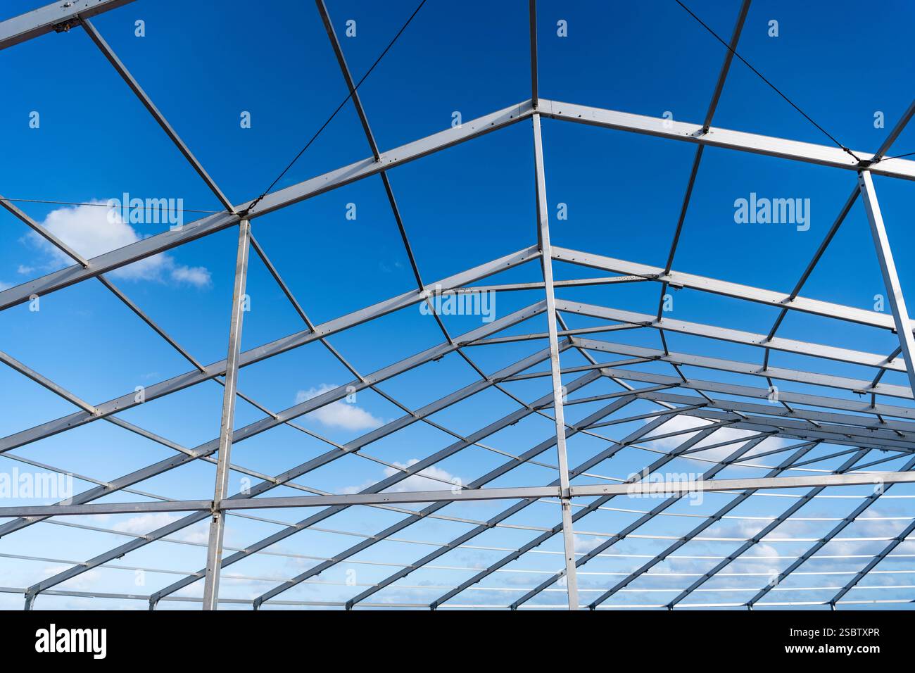 Structural design engineering. Structure engineering at building site. Framework construction ...