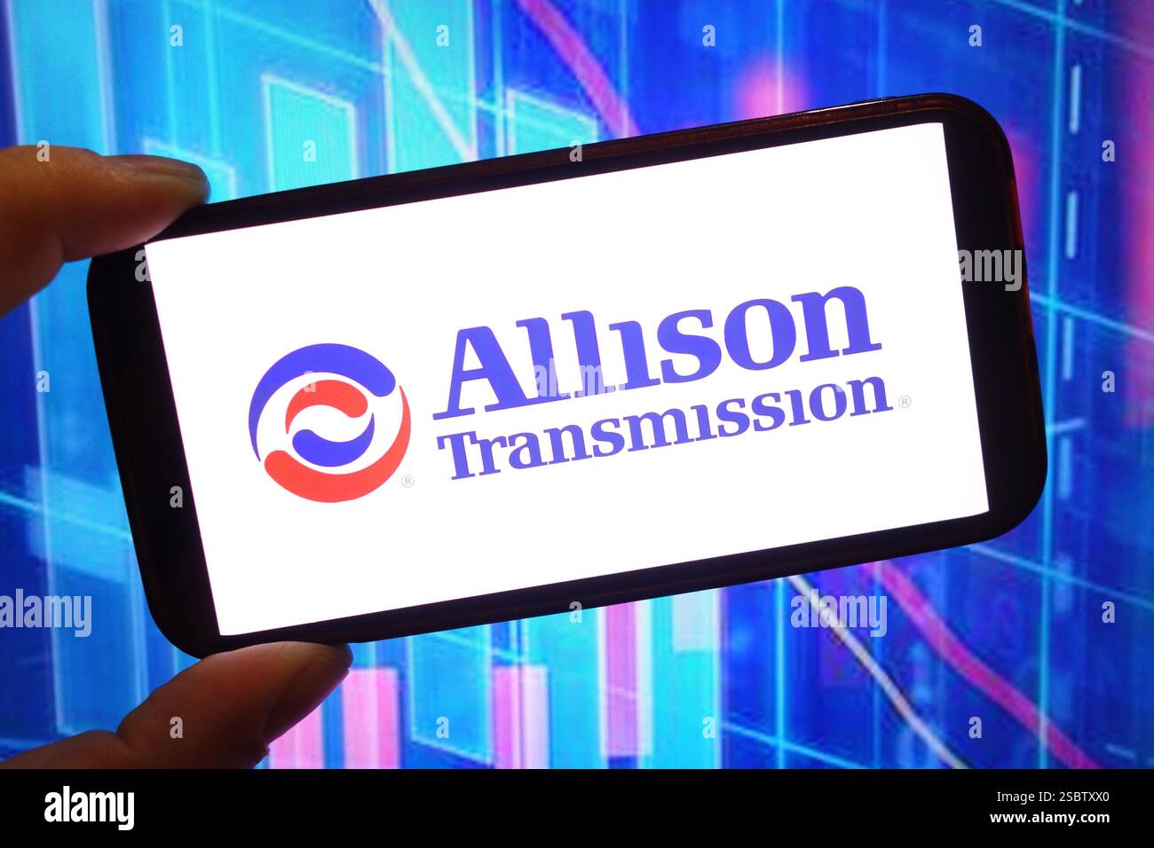 In this photo illustration, the Allison Transmission company logo is ...