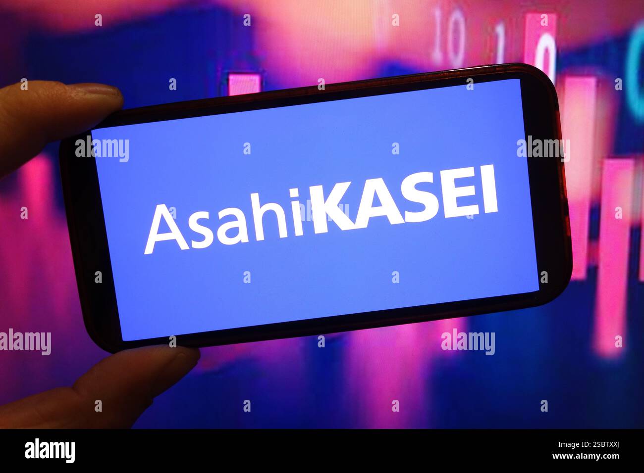 In this photo illustration, the Asahi Kasei Corporation logo is seen ...
