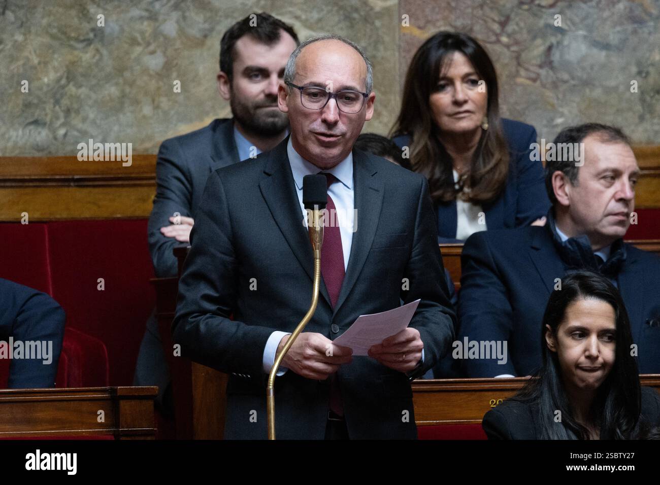 Paris, France. 04th Feb, 2025. Horizon deputy Paul Christophe during a ...