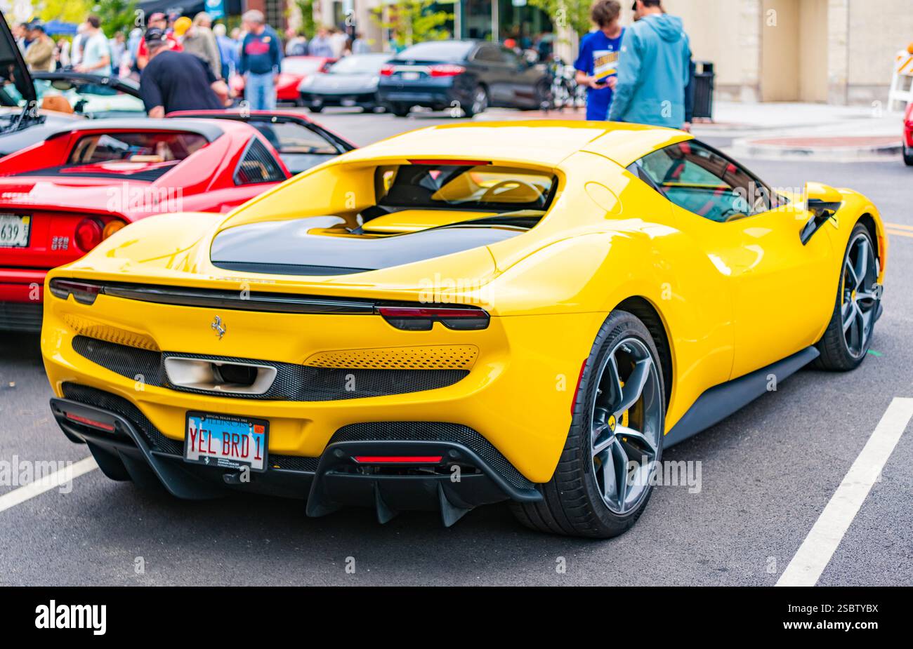 Chicago, Illinois - September 29, 2024: Ferrari 296 GTS or GTB yellow ...