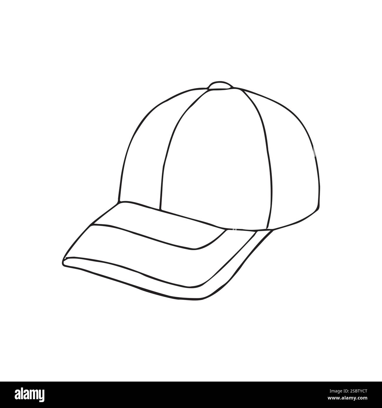 Vector hand drawn sketch doodle outline cap isolated on white ...