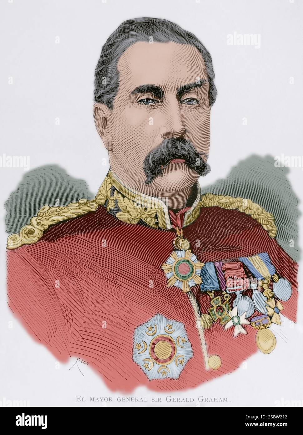 Sir Gerald Graham (1831-1899). British Lieutenant General in the Corps ...