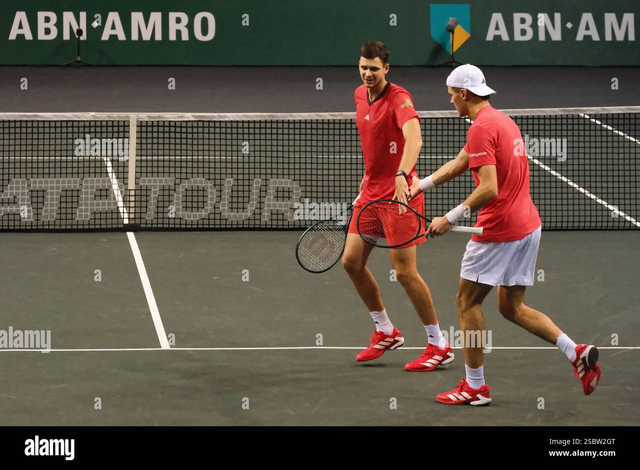 Rotterdam, NL, 04th February, 2025. ROTTERDAM, NETHERLANDS - DAY 2: Hubert Hurkacz (PL) and ...