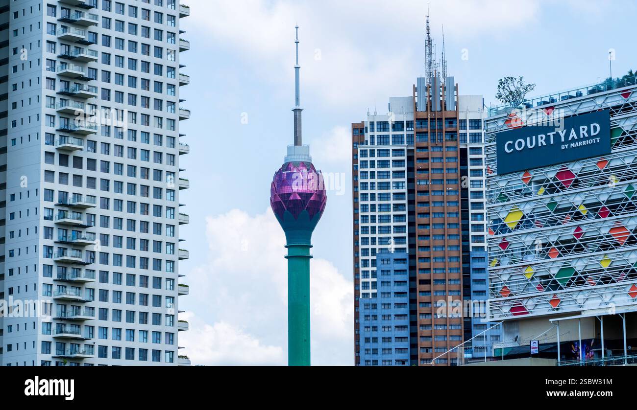 Colombo, Sri Lanka—January 18, 2025: The iconic Lotus Tower, a striking ...