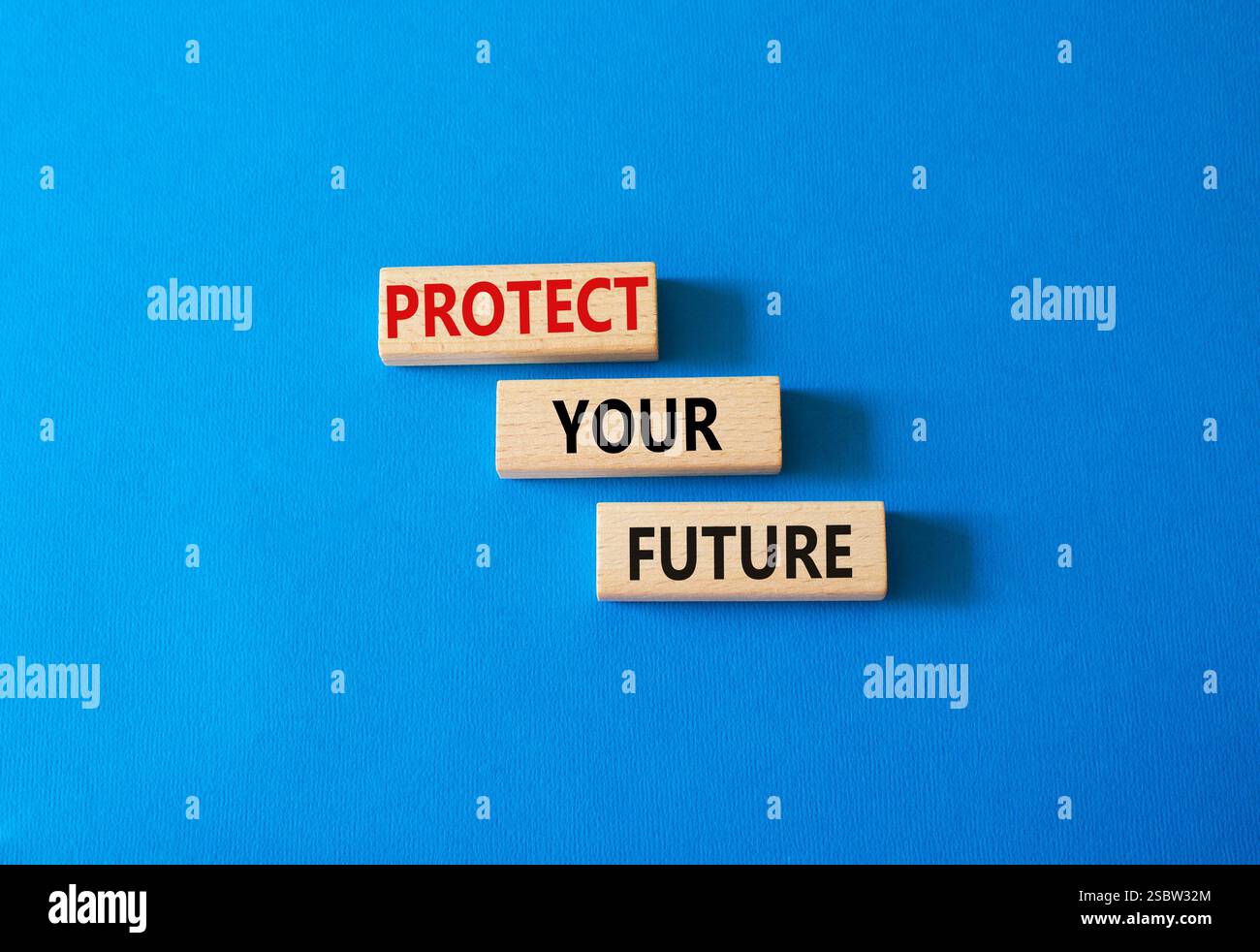 Protect your future symbol. Concept words Protect your future on wooden ...