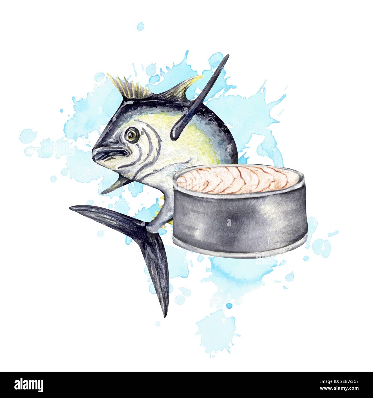 Tuna fish with canned tuna Stock Photo - Alamy