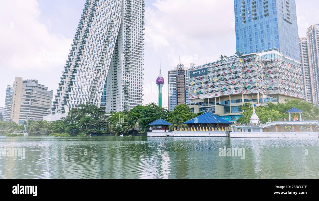 Colombo, Sri Lanka—January 18, 2025: Modern residential towers rise ...