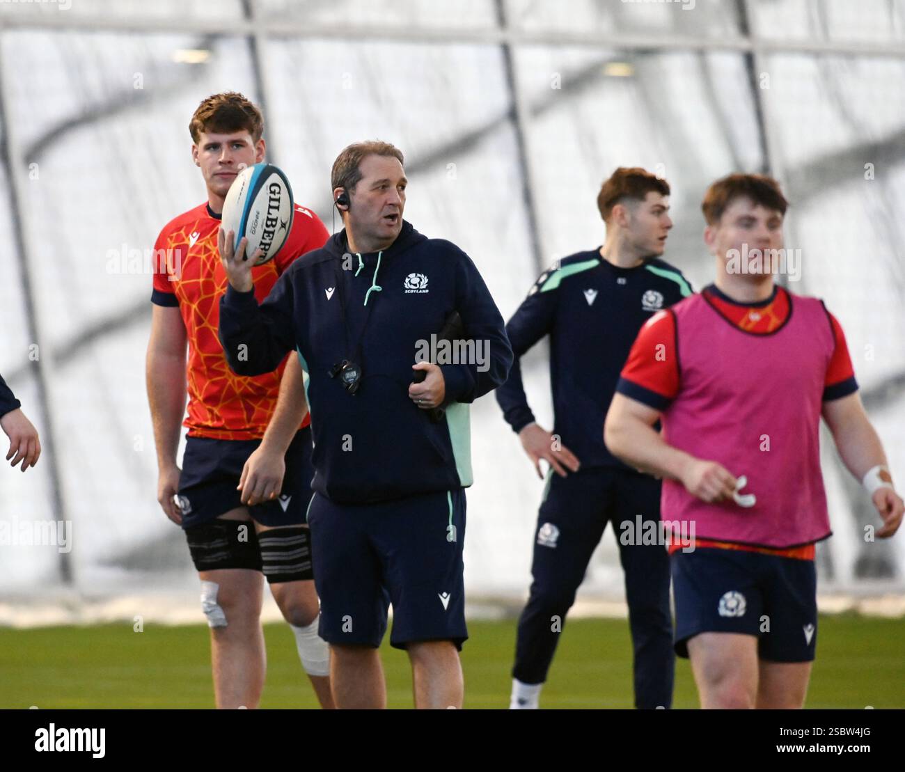 Oriam Sports Centre Edinburgh.Scotland, UK. Feb, 2025. Scotland U20 Rugby training session ahead ...